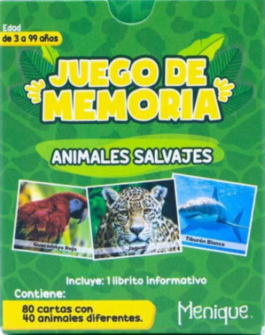 JUEGO DE MEMORIA ANIMALES SALVAJES – LIBRERIA PARTHENON